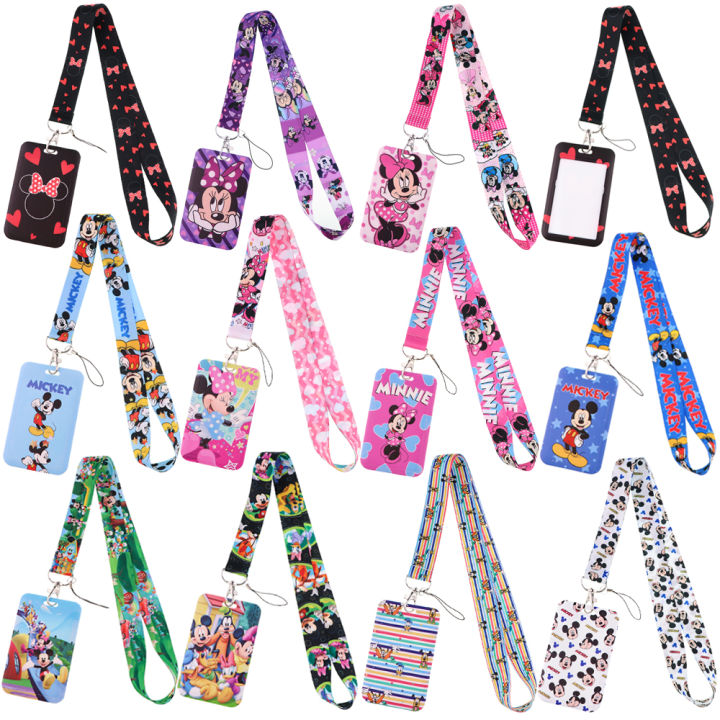 Minnie Mouse Keychain Lanyard for Keys ID Badge Holder Credit Card Neck ...