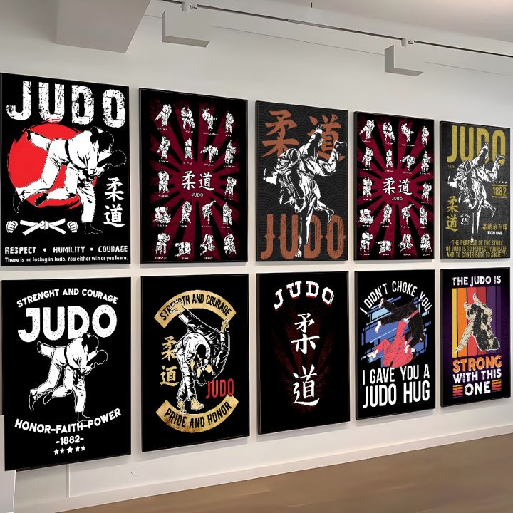 Japanese Movement Judo Poster Home Living Room Bedroom Bar Cafe Art ...