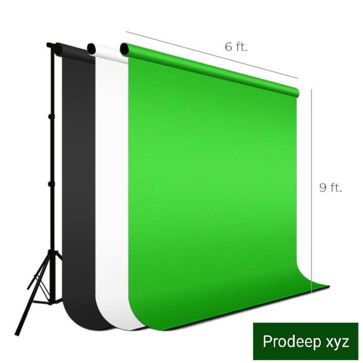 6x9 Feet Backdrop Background Kit Black White Green Non-woven cloth ...
