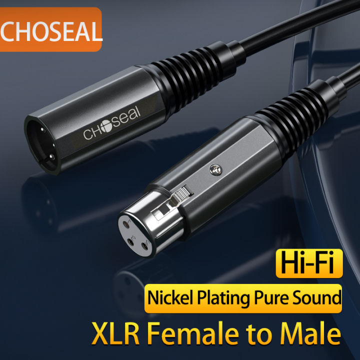 CHOSEAL XLR Cable 3 Pins Balanced XLR Microphone Cable Male to Female ...