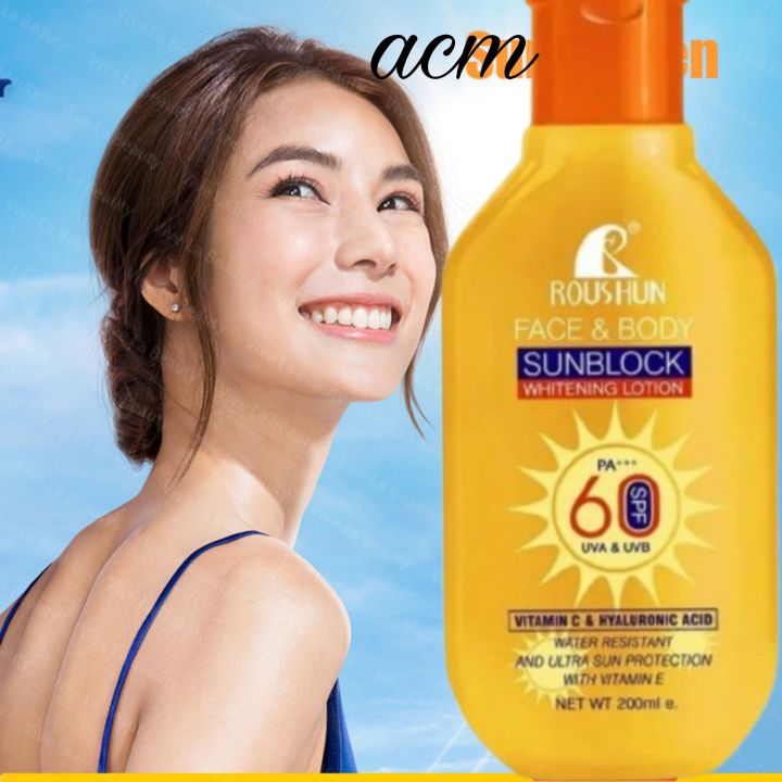 Roushun face & body sun block SPF 60,200ml | Daraz.lk