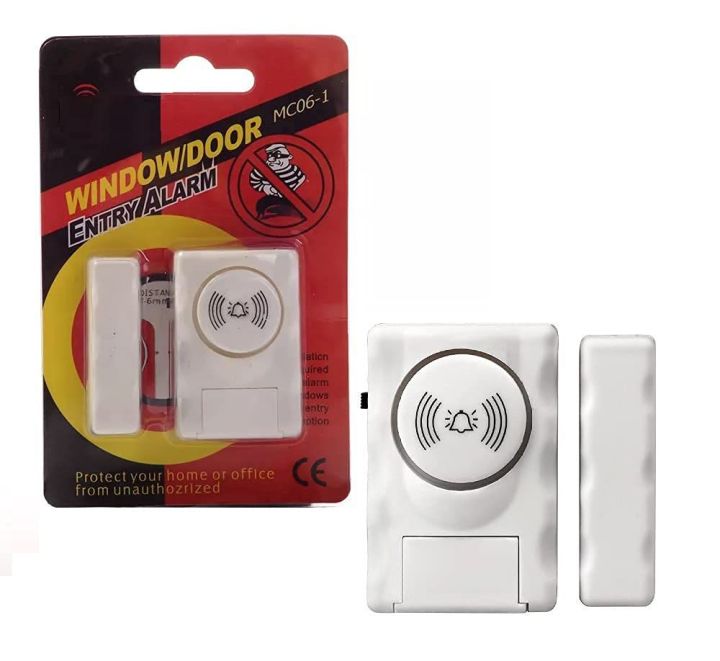 Wireless Window/Door Entry Alarm (MC06-1) with Magnetic Sensor and Loud ...