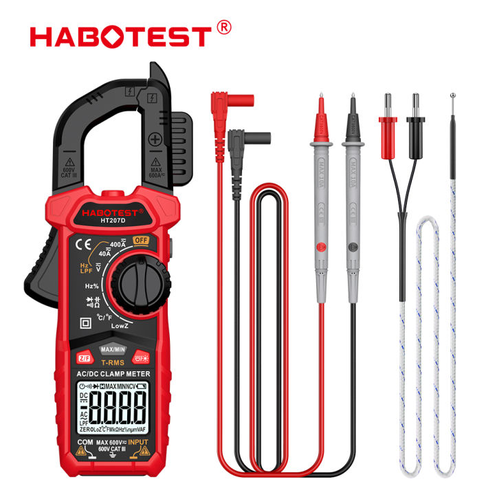 HABOTEST HT207 Digital Clamp Meter 600V 400A Multimeter Voltmeter Pinza ...