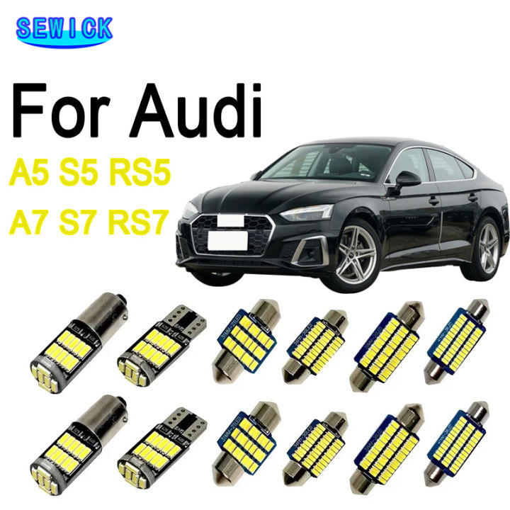 For Audi A5 S5 RS5 A7 S7 RS7 LED Bulbs Interior Reading Map Dome Trunk ...