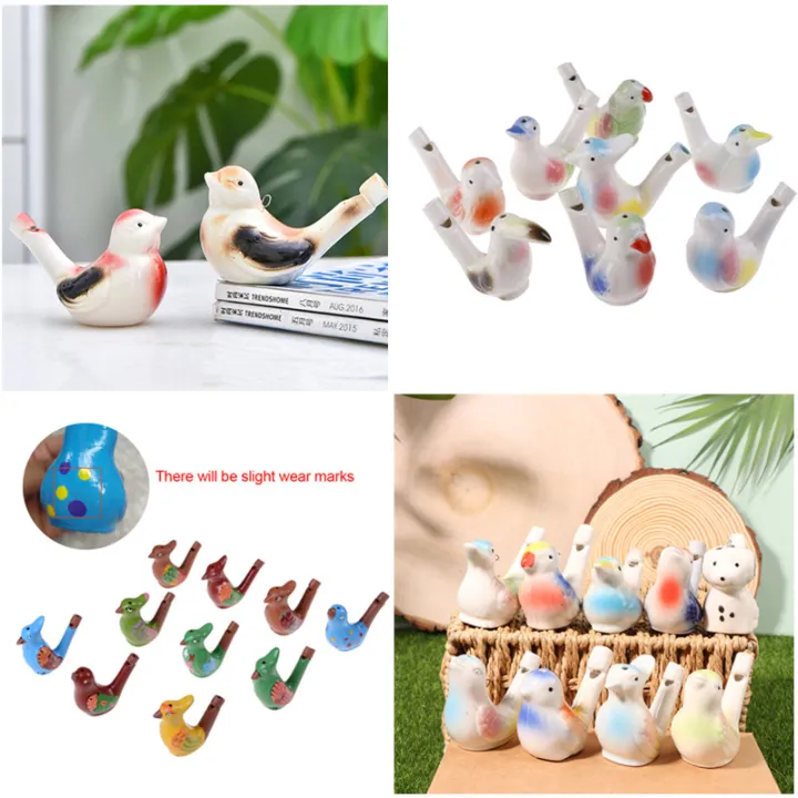1Pc Random Color Cartoon Cute Coloured Drawing Ceramic Water Bird ...