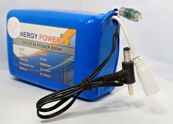 WiFi Router UPS Power Bank 12 Volts 3 cell with 15v 3A Fast Charger ...