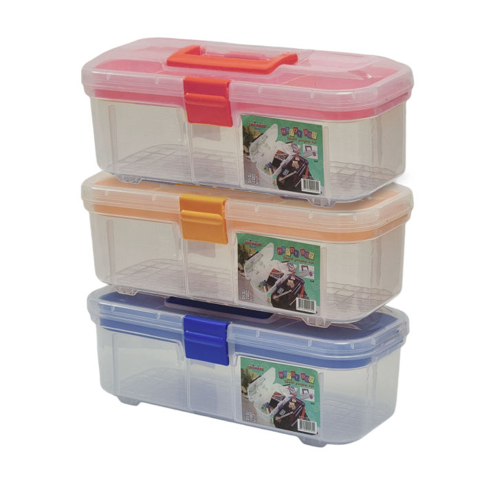 Uni-Ware 4528 tool box, 2-layer handle box with tray | Shop.com.mm
