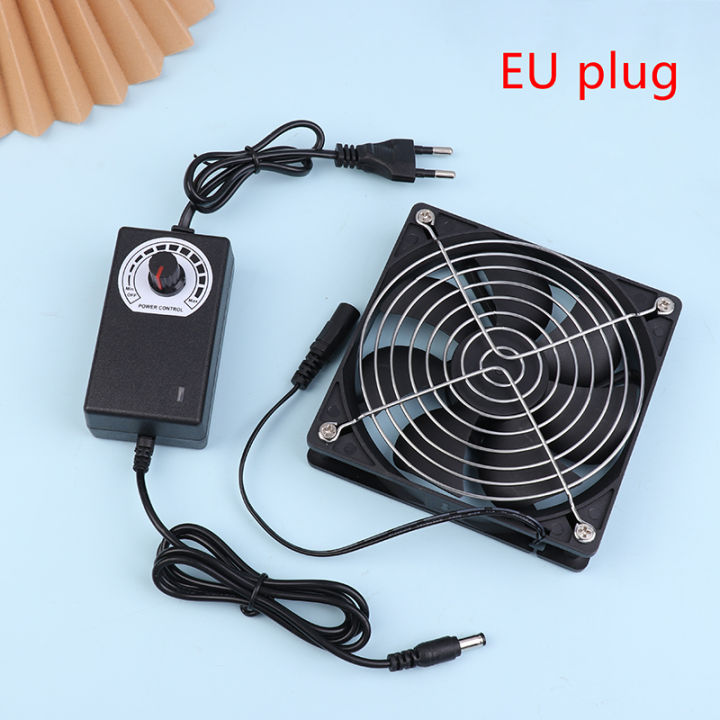 12CM 2700RPM Fan Cooling With Controller + 2 Metal Mesh Covers 12V BTC ...
