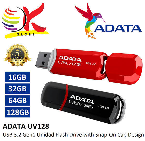 Original Adata UV150 32GB/ 64GB / 128GB USB Flash Drive (5 year ...