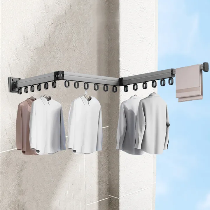 BEISHI Retractable Cloth Drying Rack Collapsible Cloth Hanger Aluminum ...