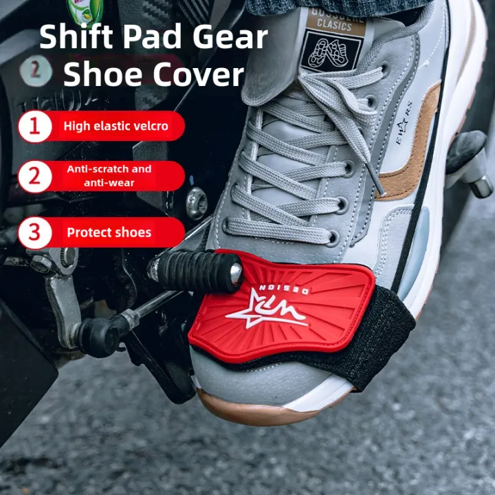 Motorcycle Shoes Protection Gear Shift Pad Anti-skid Shifter Shoe Cover ...