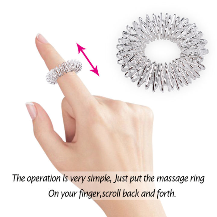 10pcs/Set Spiky Sensory Finger Rings Acupressure Ring Spikey Great ...