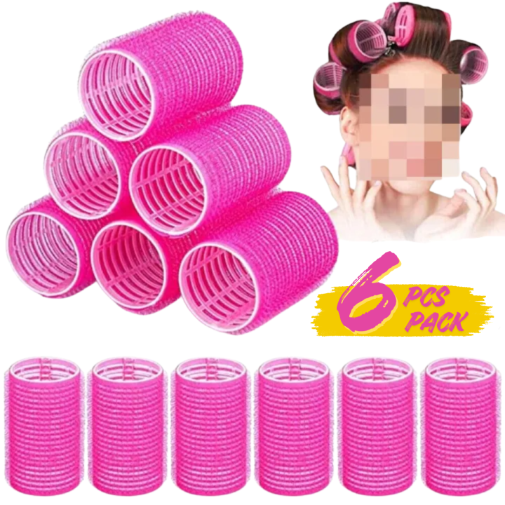 6 Pcs Velcro Hair Rollers – Self Grip Heatless Curlers for Soft Curls ...