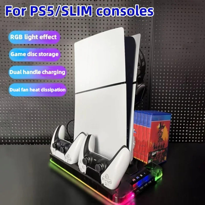 FOR PS5 Slim Optical Drive Digital Game Console with Cooling Base ...