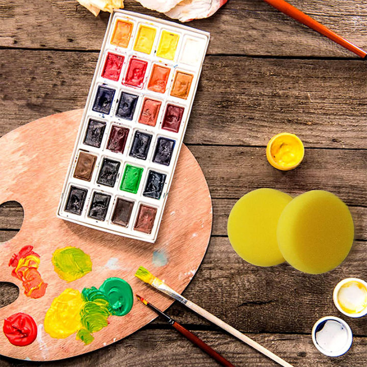 10pcs Children's Painting Round Synthetic Watercolor Artist Sponges For ...