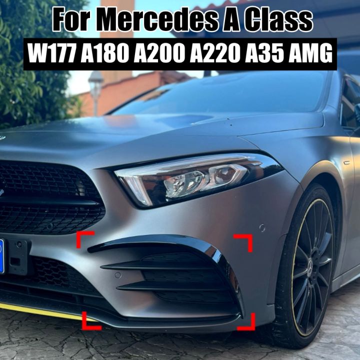 Car Front Canards Apron Bumper Splitter Spoiler for Mercedes Benz W177 ...