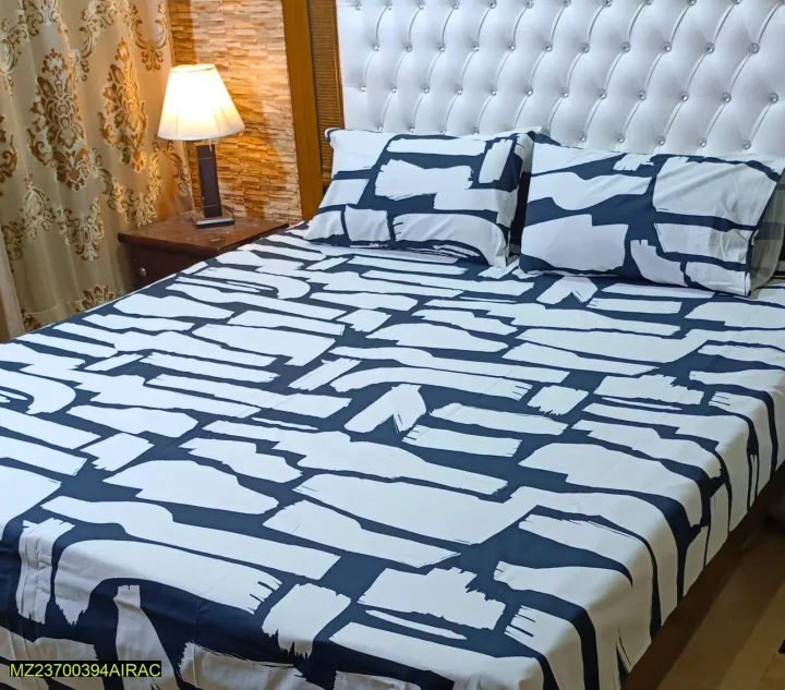 Bed sheet dubel bed size with 2 pilo covr | Daraz.pk