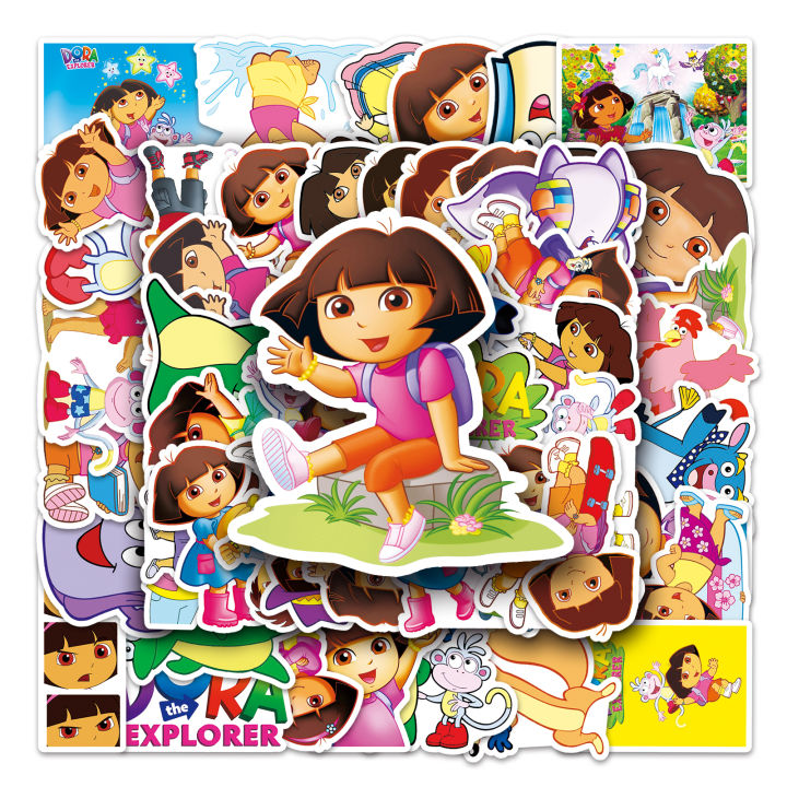 50 Piece Dora the Explorer Stickers Waterproof DIY For Phones Laptop ...