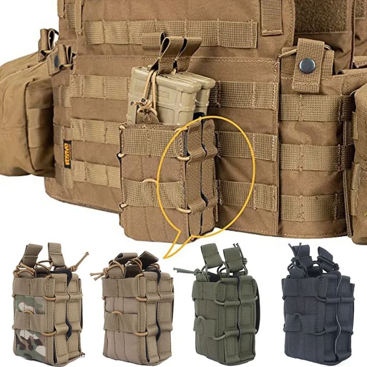 Outdoor Molle Single Double Magazine Pouch For M4 M14 M16 Ar15 G36