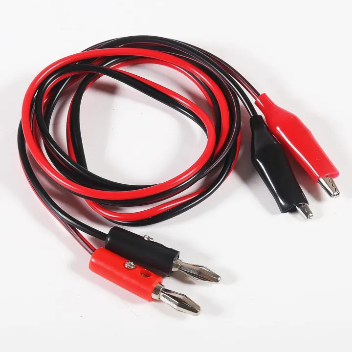 2PCS 4mm Banana Plug to Alligator Clip Test Leads (100cm/3.3ft ...
