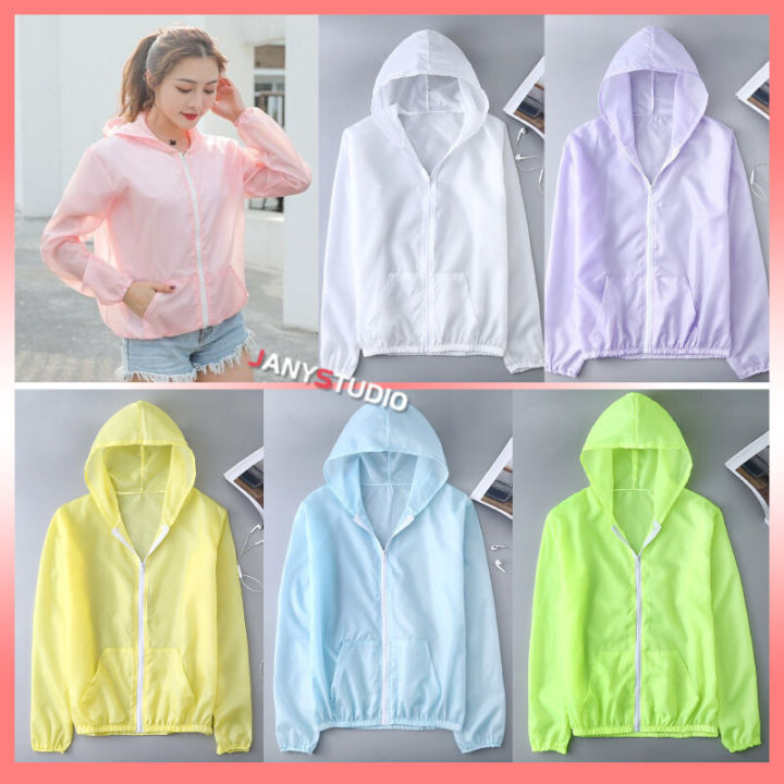 UV protection jacket lightweight sunscreen outwear long sleeve zipper ...