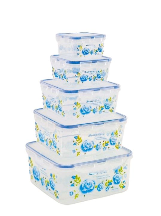 square 5 pieces clear fresh box set | Daraz.lk