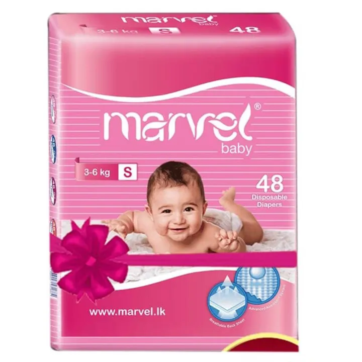 Marvel Baby Diapers - 48 pcs - Small / Medium / Large | Daraz.lk