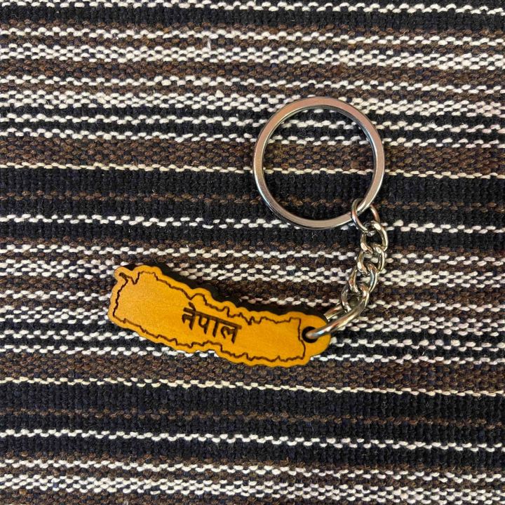 Nepal Map (Nepali) - Mini Size - Wooden Keyholder / Keychain / Keyring ...