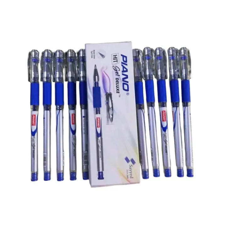 Piano Hit Gel Deluxe Pen Blue 0.7mm 10Pcs/Box | Daraz.pk