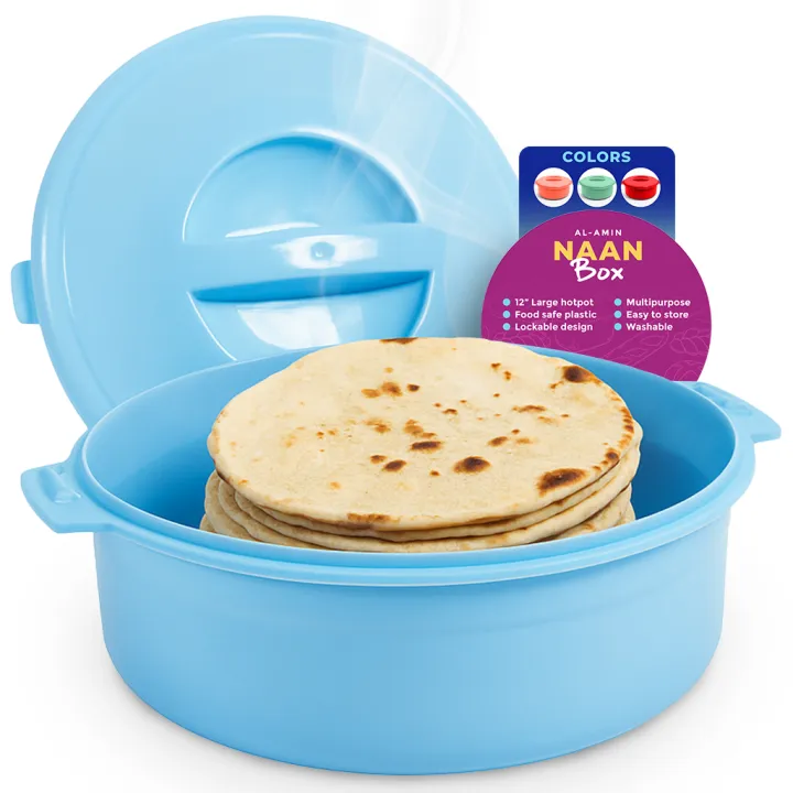 Plastic Naan Box | Multipurpose Hot Pot for Roti, Naan, Paratha, Bread ...