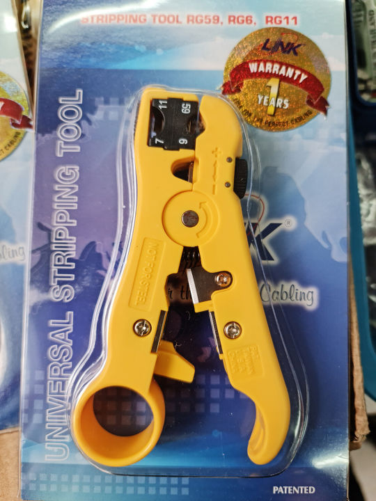 Brand Link cable stripper RG-6 stripping tool RG59, Rg6, RG11/cut end ...