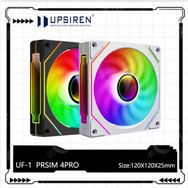UPSIREN UF-1 PRISM 4 PRO Computer Chassis Fan 12cm ARGB 4 Pin PWM Quiet ...