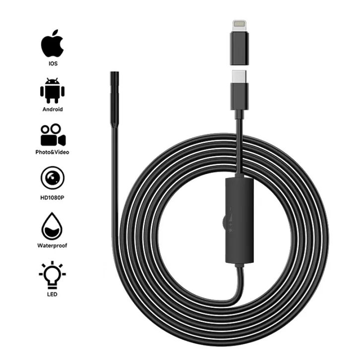 Industrial Endoscope HD1080P TYPE-C Wired Camera for IOS IPhone Ipad ...