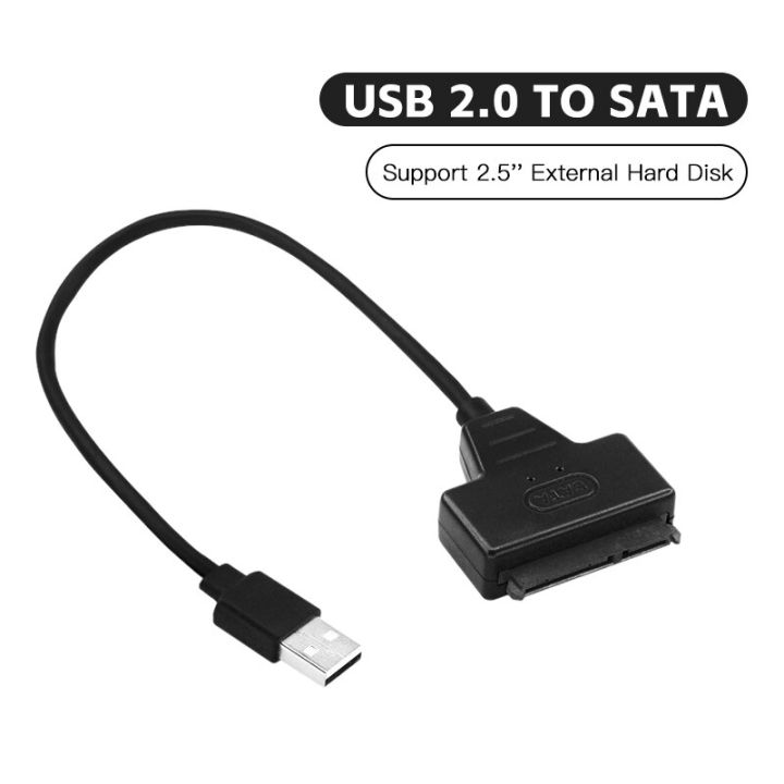 USB 2.0 to SATA Cable Support 2.5 Inches External HDD SSD Hard Drive ...