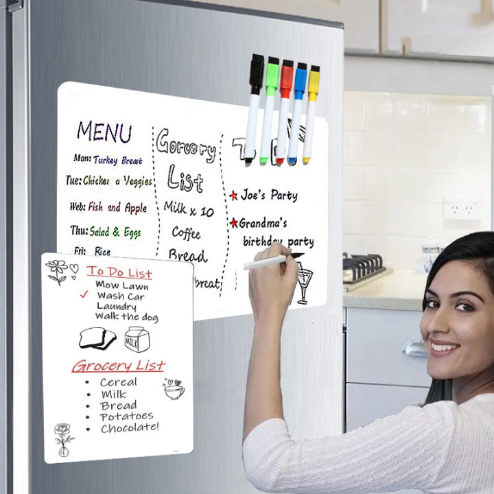 Refrigerator Magnet Memo Grocery List A3 A4 Magnetic Dry Erase Board ...