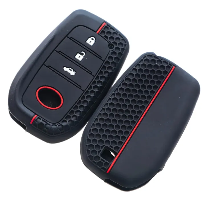 Silicone Car Key Case Cover Chain For Toyota Corolla Hatchback Cross ...