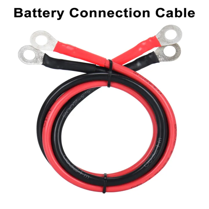 Battery Inverter Cable Set with Terminals 8/6AWG Stranded Copper Cord ...