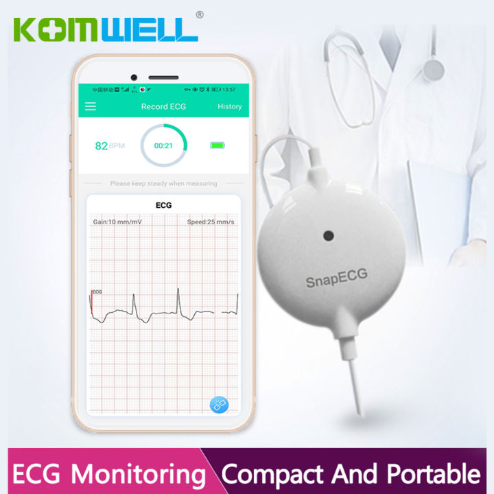Portable Mini Wireless ECG/IHB/EKG Monitor Machine 30s Real-time heart ...
