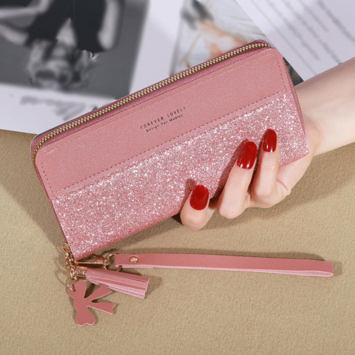 Fashion Zipper Wallet Ladies Long Wallet Tote Bag Coin Card Holder PU ...