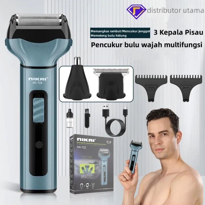 NIKAI NK-722 Rechargeable Shaver/ Hair Clipper/ Nose Trimmer ...