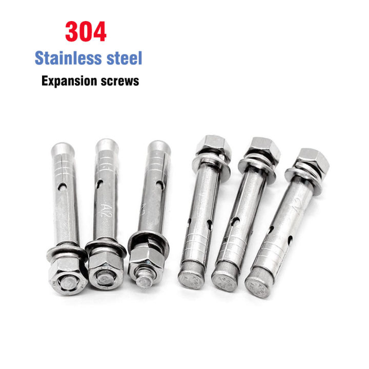 5/10PCS Stainless Steel Expansion Screws M6 M8 M10 Wedge Anchors Screw ...