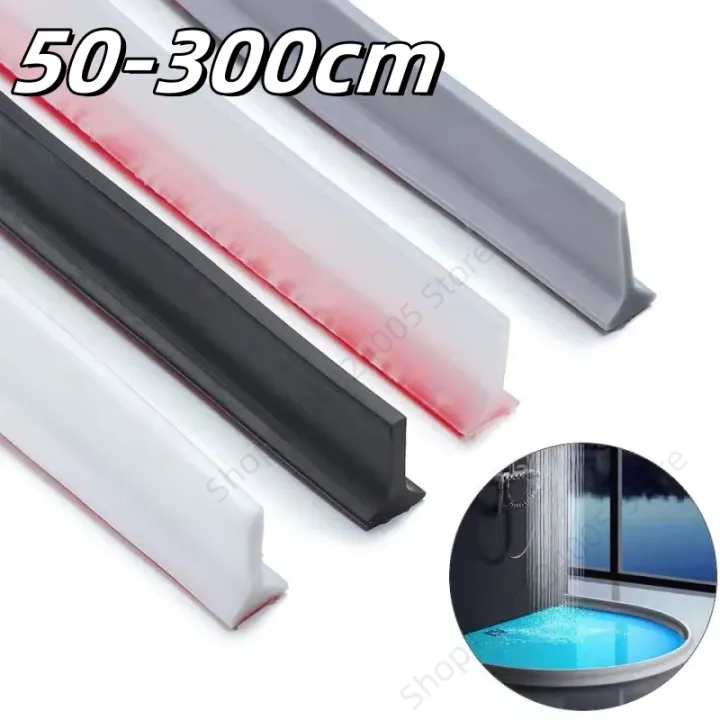 50-300cm Self-Adhesive Silicone Water Retaining Strip Shower Dam Flood ...