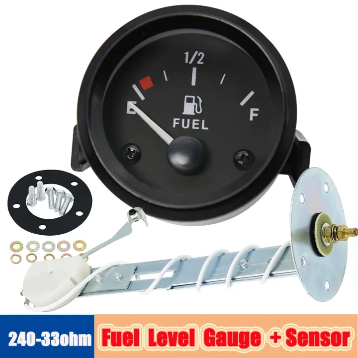 2'' 52mm Universal Fuel Gauge with Fuel level Float Sensor 240-33 ohms ...