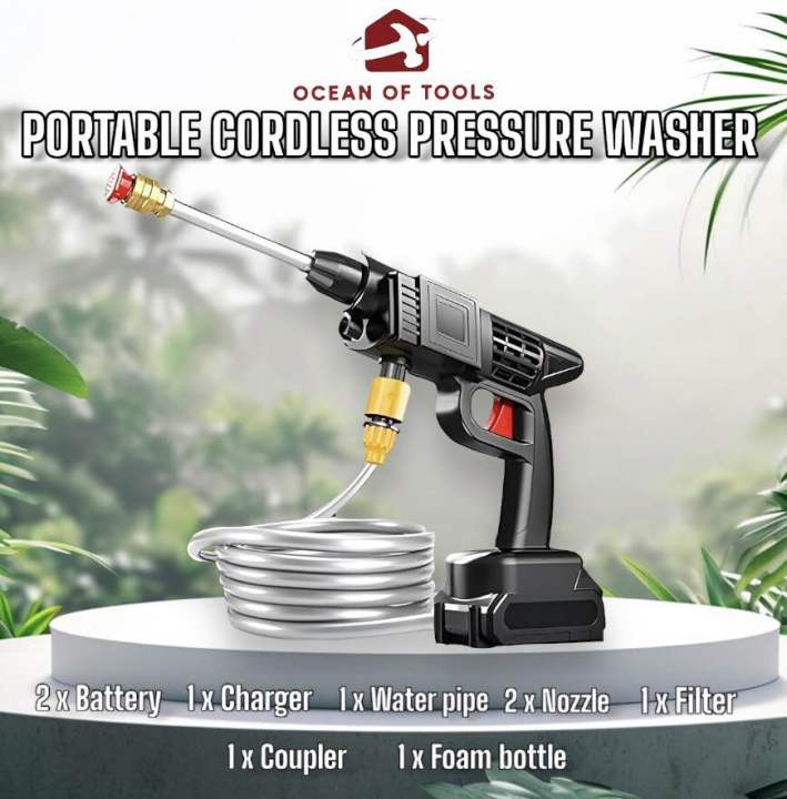 Heavy Duty Cordless portable Battery washer For Solar panel , Ac & Car ...