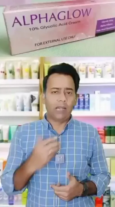 Alpha glow cream, glycolic acid 10 percent, acne marks cream, dark spot ...