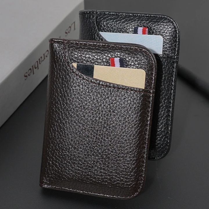 Portable Super Slim Soft Wallet PU Leather Mini Credit Card Wallet ...