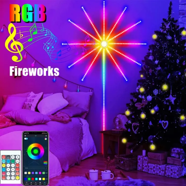 New USB RGBIC Firework Light Smart LED Strip Light Bluetooth APP ...