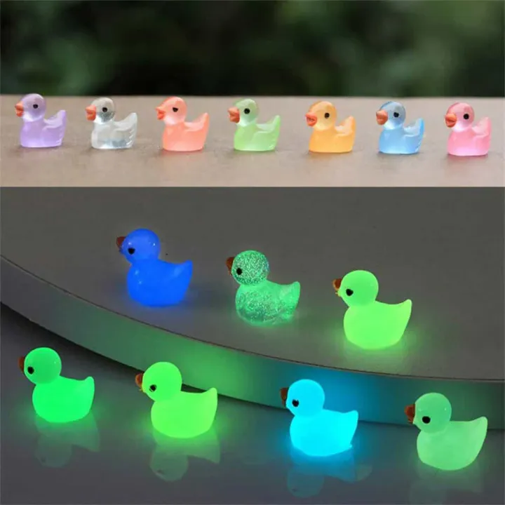 10Pcs Mini Resin Duck Miniature Figures Fairy Garden Ducks Tiny Ducks ...