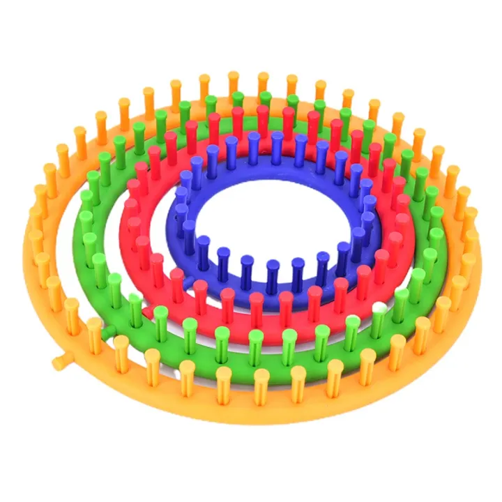 4 Sizes Round Knitter Looms DIY Tool Kit Plastic Round Circle Creative ...