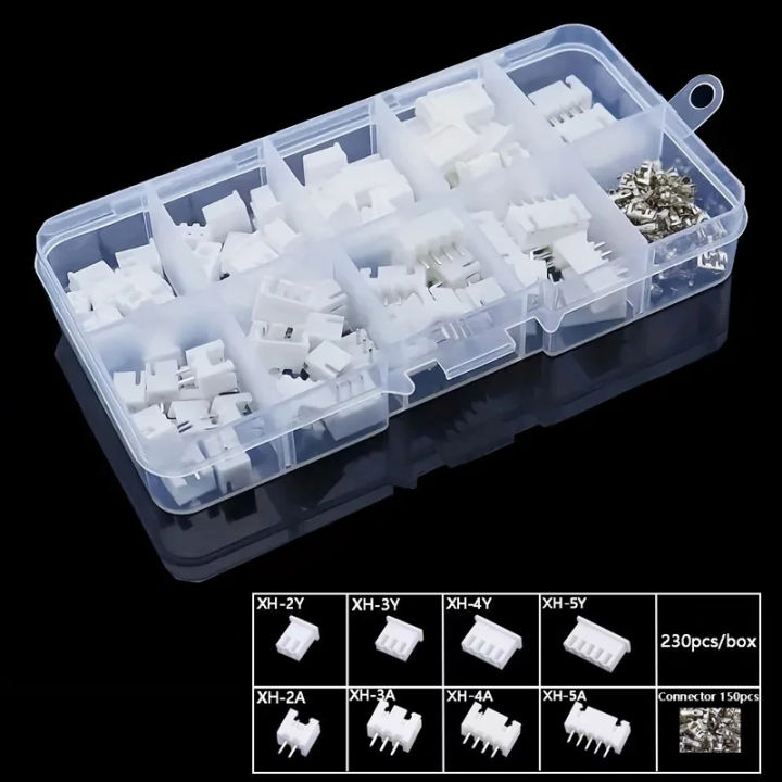 230 Pcs XH2.54 2p 3p 4p 5pin 2.54mm Pitch Terminal Male And Female ...